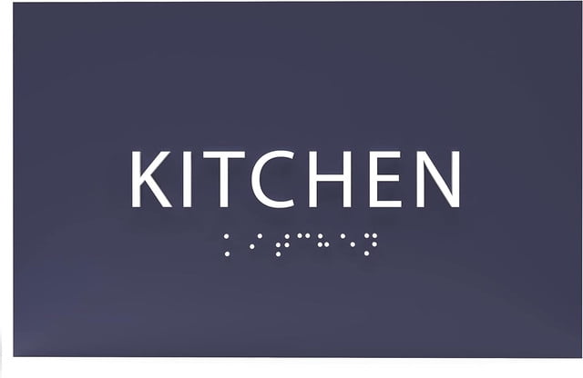 ADA CENTRAL SIGNS - 6" X4" Kitchen Sign - ADA Compliant Tactile ...