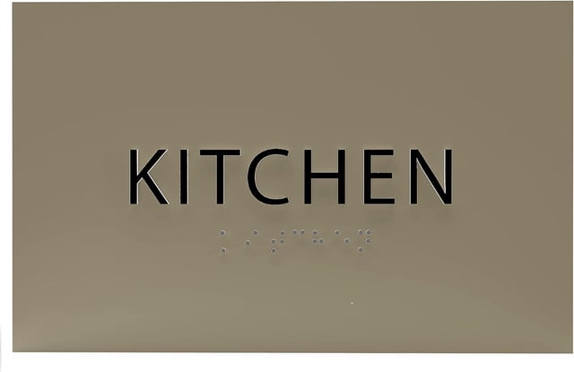 ADA CENTRAL SIGNS - 6" X4" Kitchen Sign - ADA Compliant Tactile ...