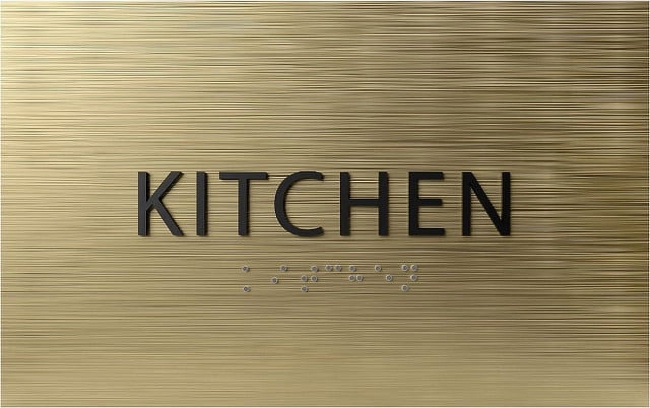 ADA CENTRAL SIGNS - 6" X4" Kitchen Sign - ADA Compliant Tactile ...