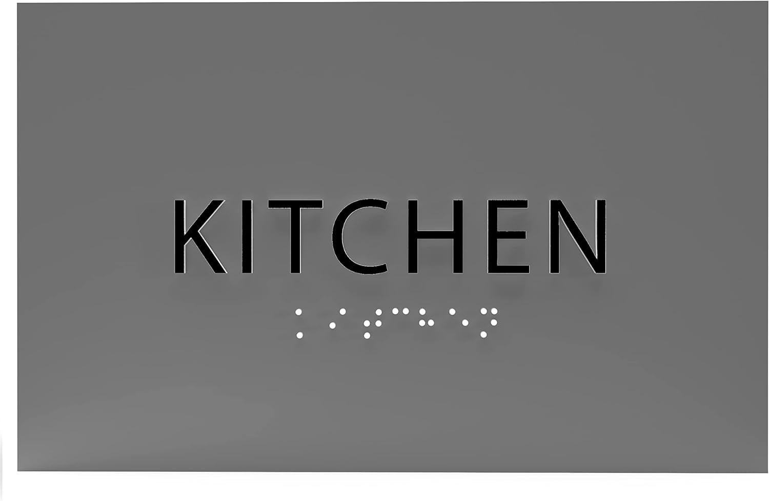 ADA CENTRAL SIGNS - 6" X4" Kitchen Sign - ADA Compliant Tactile ...