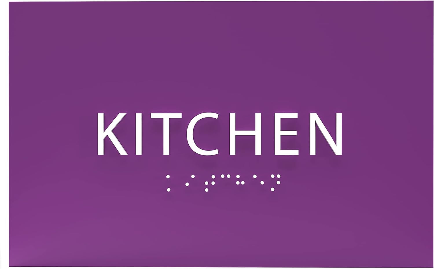 ADA CENTRAL SIGNS - 6" X4" Kitchen Sign - ADA Compliant Tactile ...