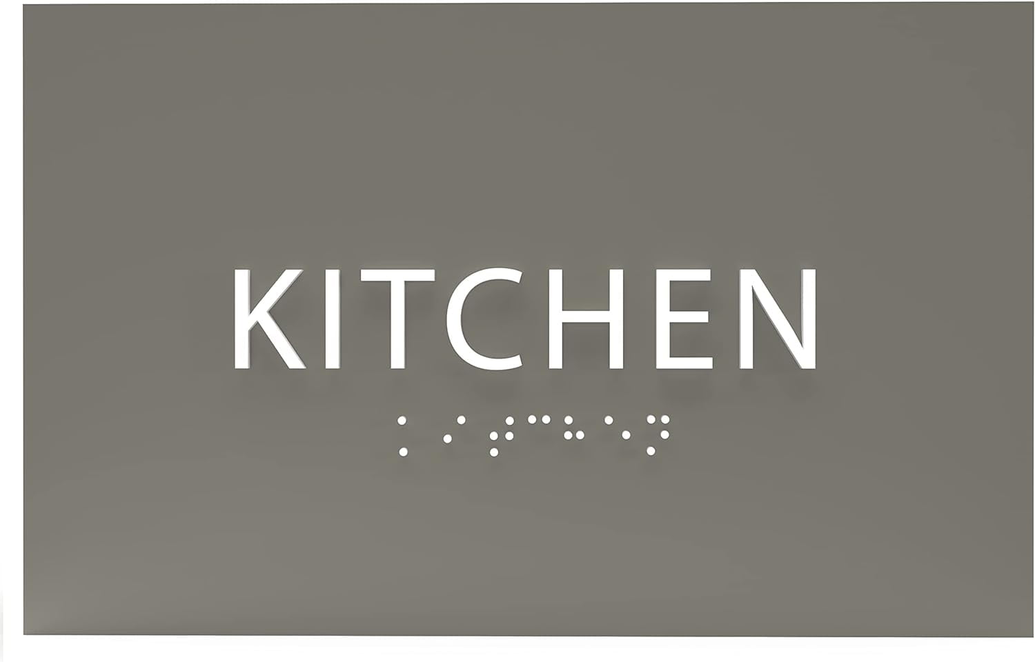 ADA CENTRAL SIGNS - 6" X4" Kitchen Sign - ADA Compliant Tactile ...