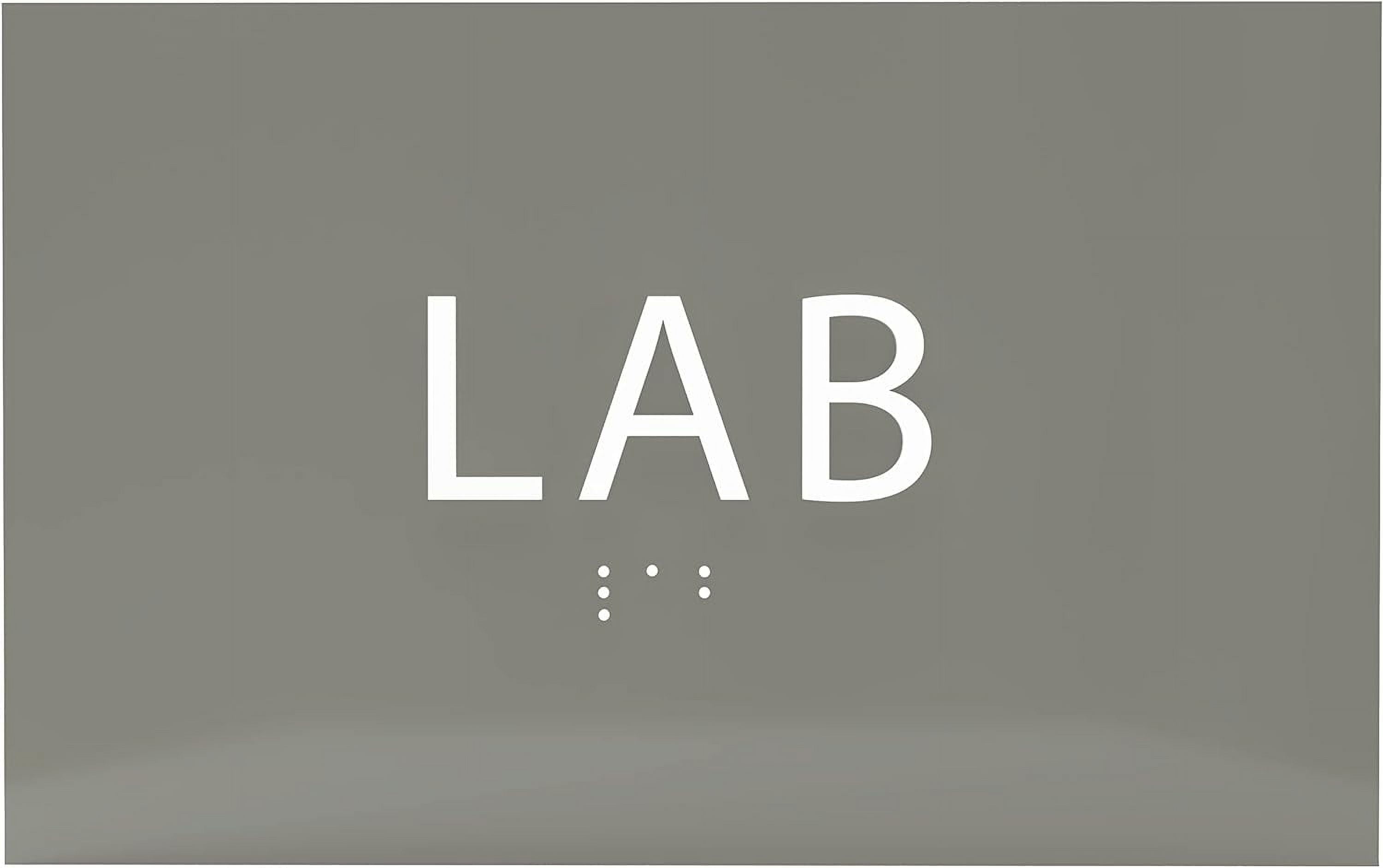 ADA CENTRAL SIGNS - 6" X4" Lab Sign - ADA Compliant Tactile Graphics ...