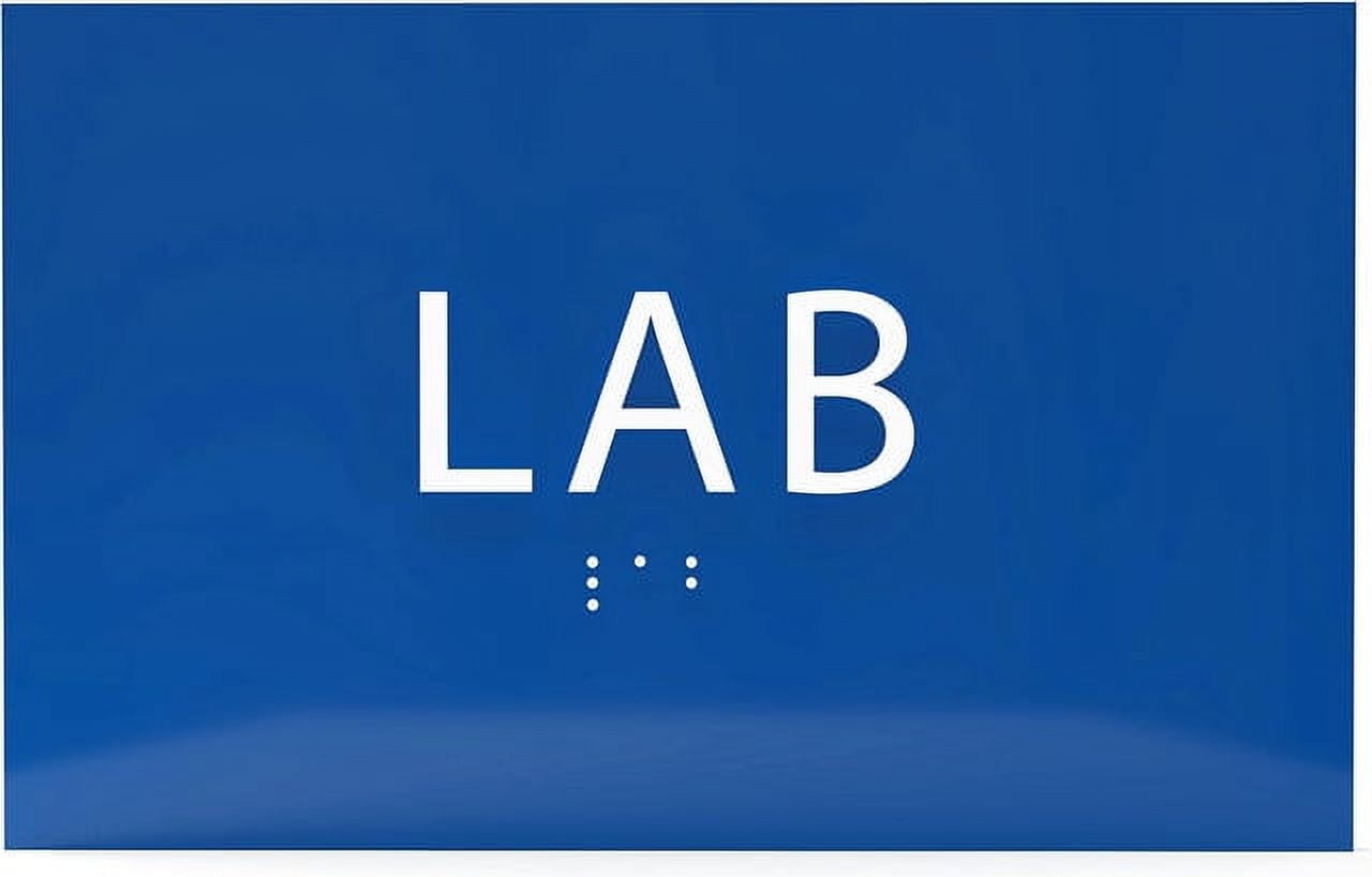 ADA CENTRAL SIGNS - 6" X4" Lab Sign - ADA Compliant Tactile Graphics ...
