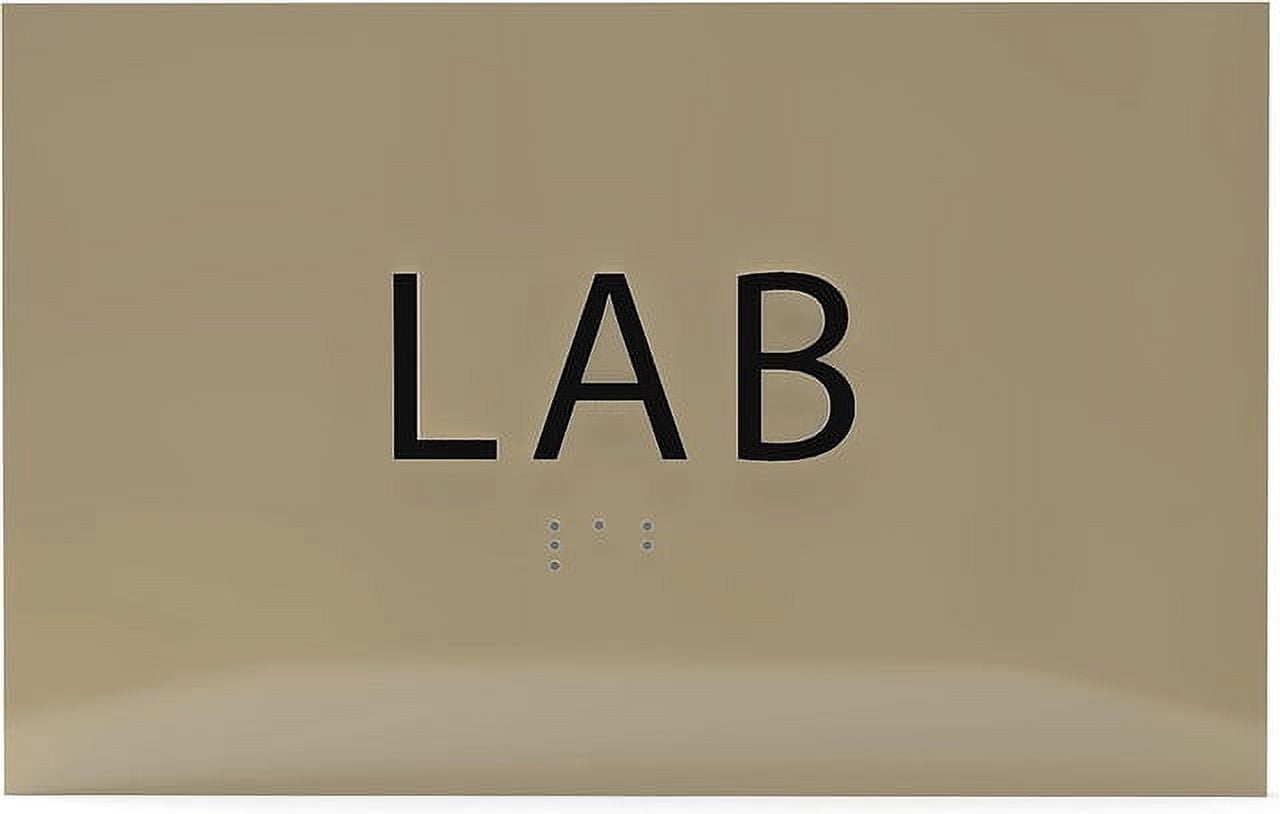ADA CENTRAL SIGNS - 6" X4" Lab Sign - ADA Compliant Tactile Graphics ...
