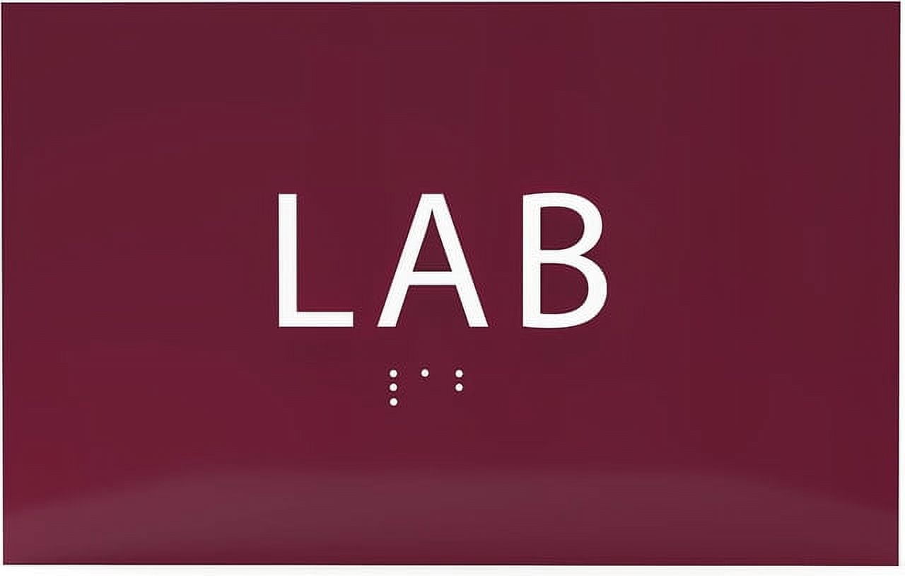 ADA CENTRAL SIGNS - 6" X4" Lab Sign - ADA Compliant Tactile Graphics ...