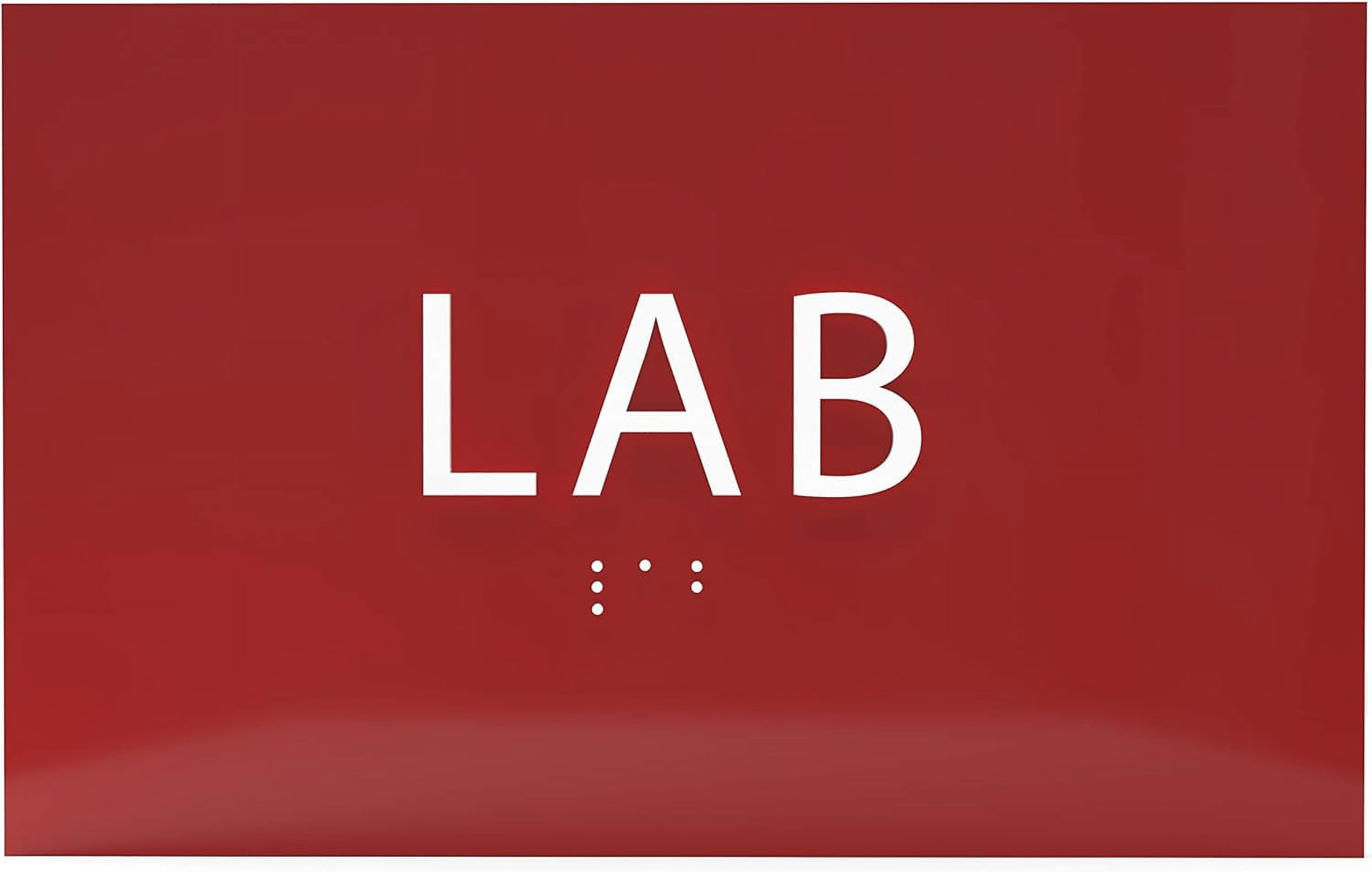 ADA CENTRAL SIGNS - 6" X4" Lab Sign - ADA Compliant Tactile Graphics ...
