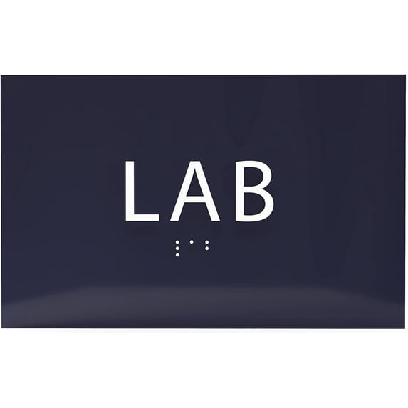 ADA CENTRAL SIGNS - 6" X4" Lab Sign - ADA Compliant Tactile Graphics ...