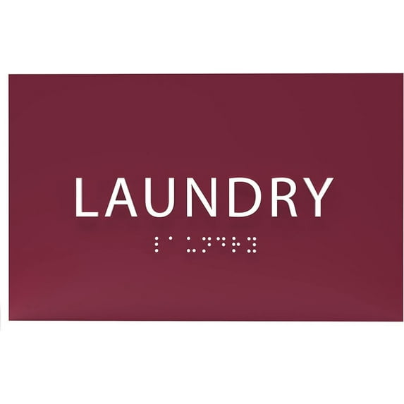 ADA CENTRAL SIGNS - 6" X4" Laundry Sign - ADA Compliant Tactile ...