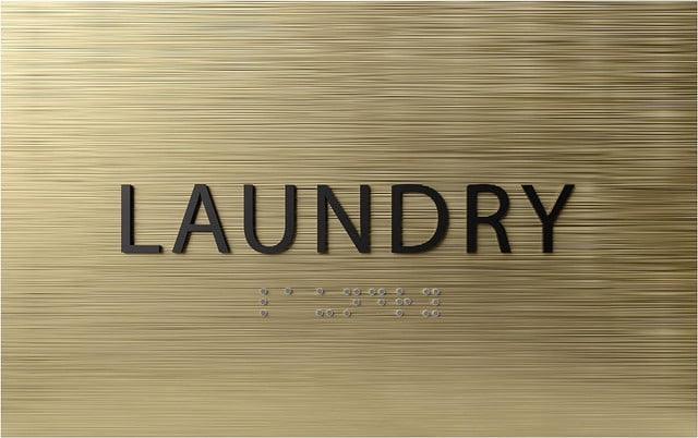 ADA CENTRAL SIGNS - 6" X4" Laundry Sign - ADA Compliant Tactile ...