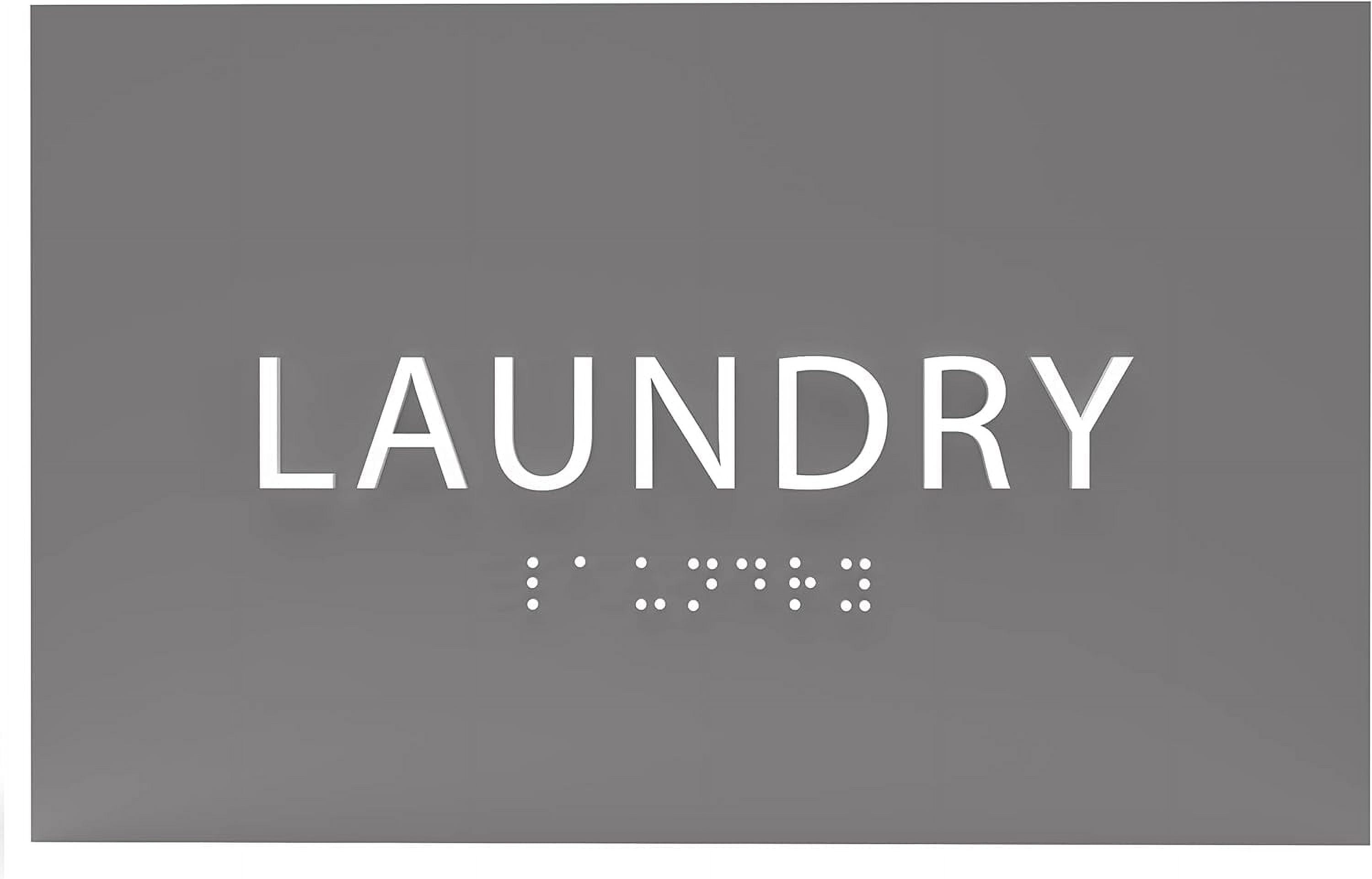 ADA CENTRAL SIGNS - 6" X4" Laundry Sign - ADA Compliant Tactile ...