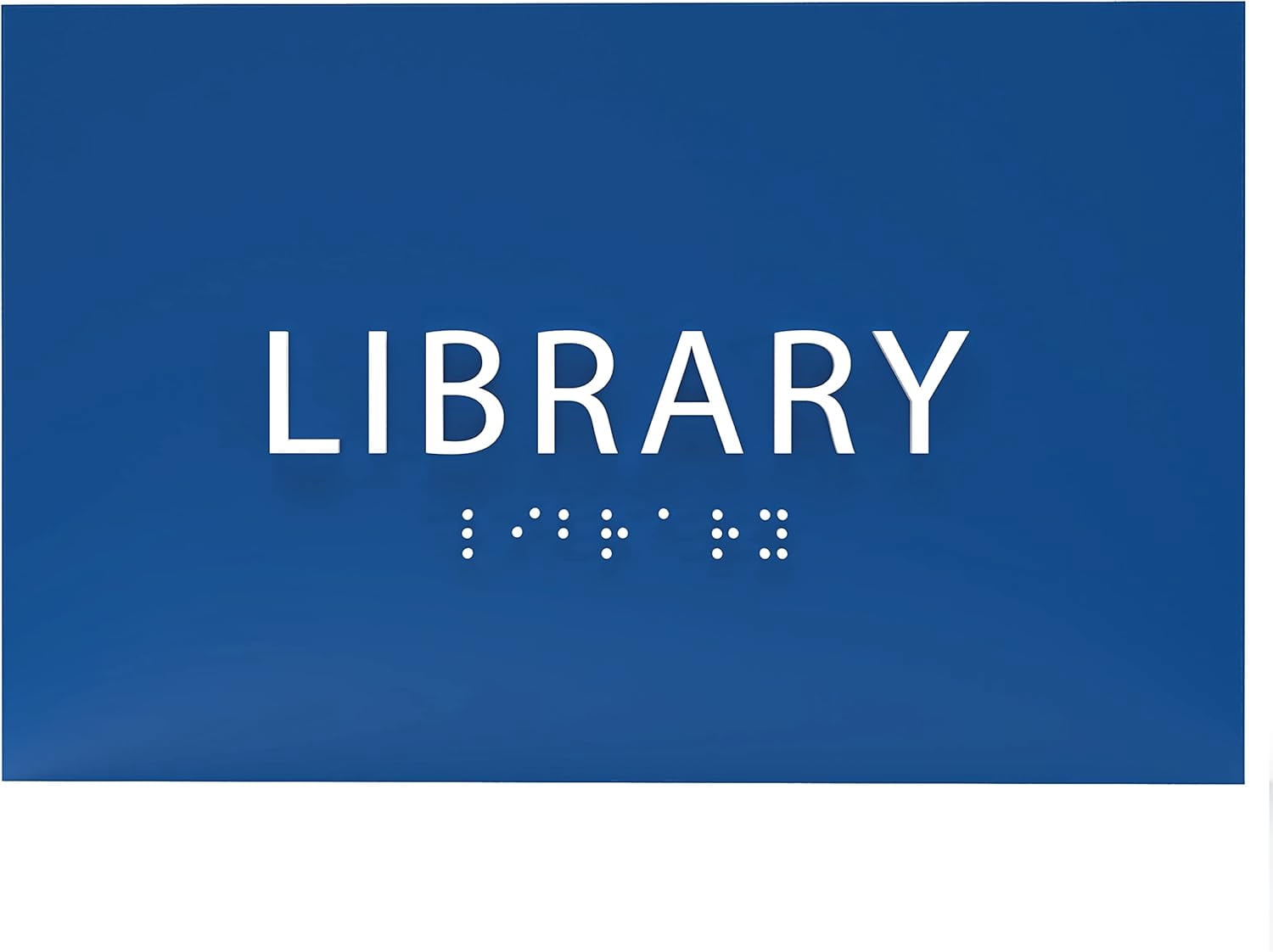 ADA CENTRAL SIGNS - 6" X4" Library Sign - ADA Compliant Tactile ...