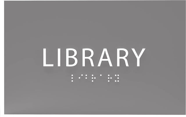 ADA CENTRAL SIGNS - 6" X4" Library Sign - ADA Compliant Tactile ...