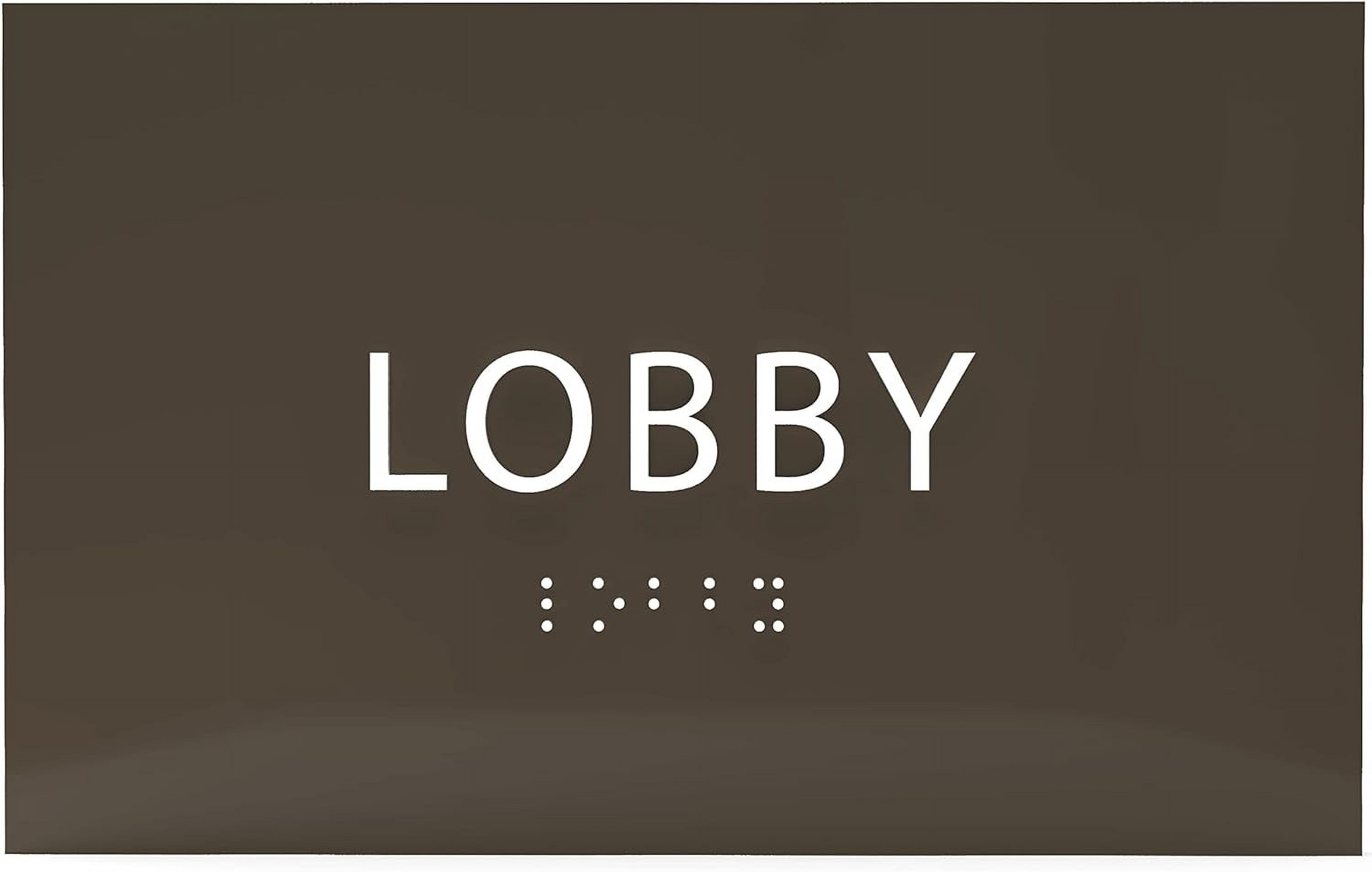 ADA CENTRAL SIGNS - 6" X4" Lobby Sign - Tactile Graphics Grade 2 ...