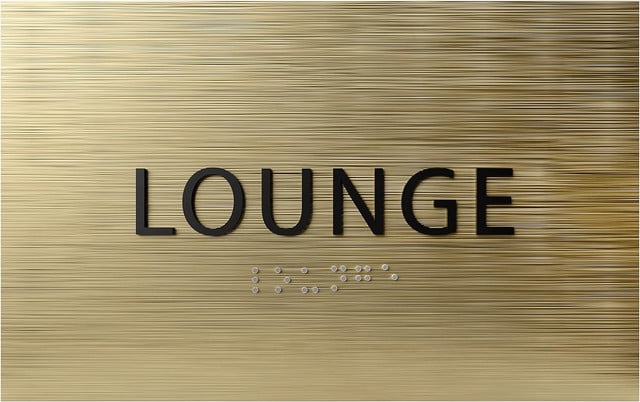 ADA CENTRAL SIGNS - 6" X4" Lounge Sign - ADA Compliant Tactile Graphics ...
