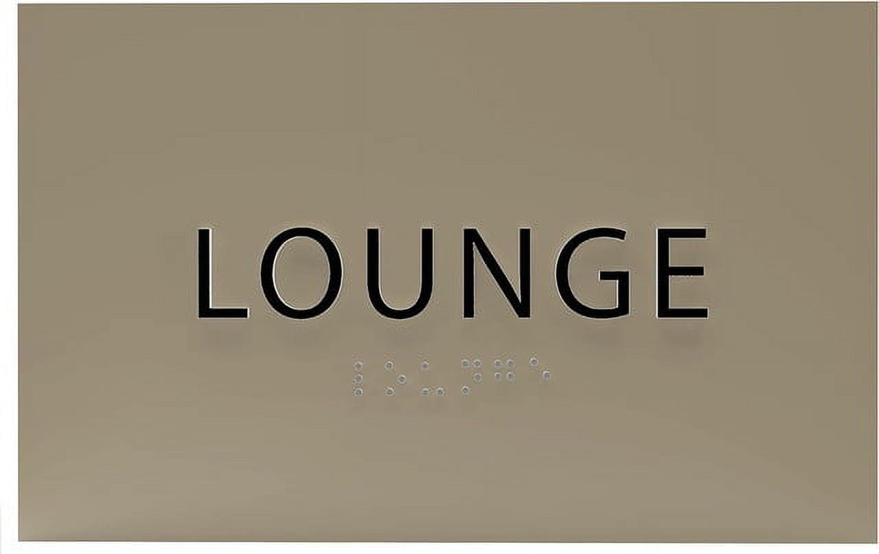 ADA CENTRAL SIGNS - 6" X4" Lounge Sign - ADA Compliant Tactile Graphics ...