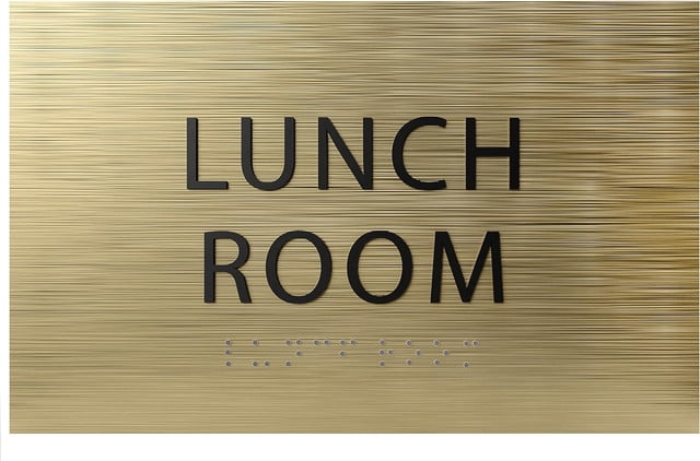 ADA CENTRAL SIGNS - 6" X4" Lunch Room Sign - ADA Compliant Tactile ...