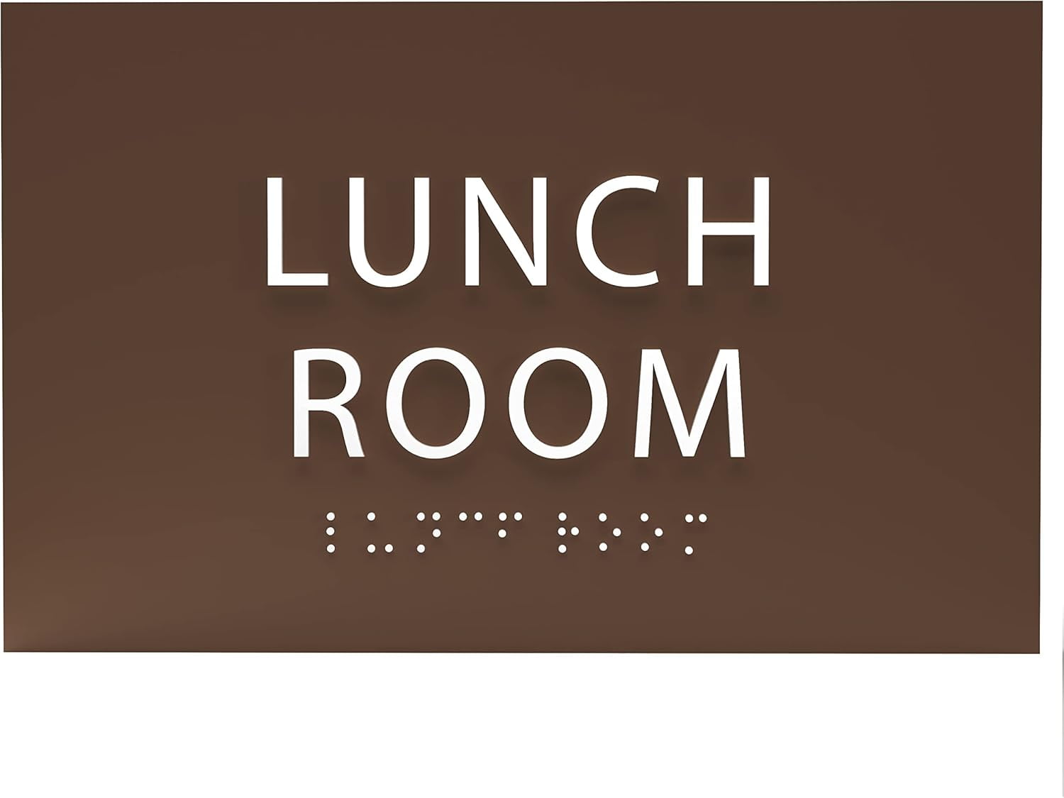 ADA CENTRAL SIGNS - 6" X4" Lunch Room Sign - ADA Compliant Tactile ...