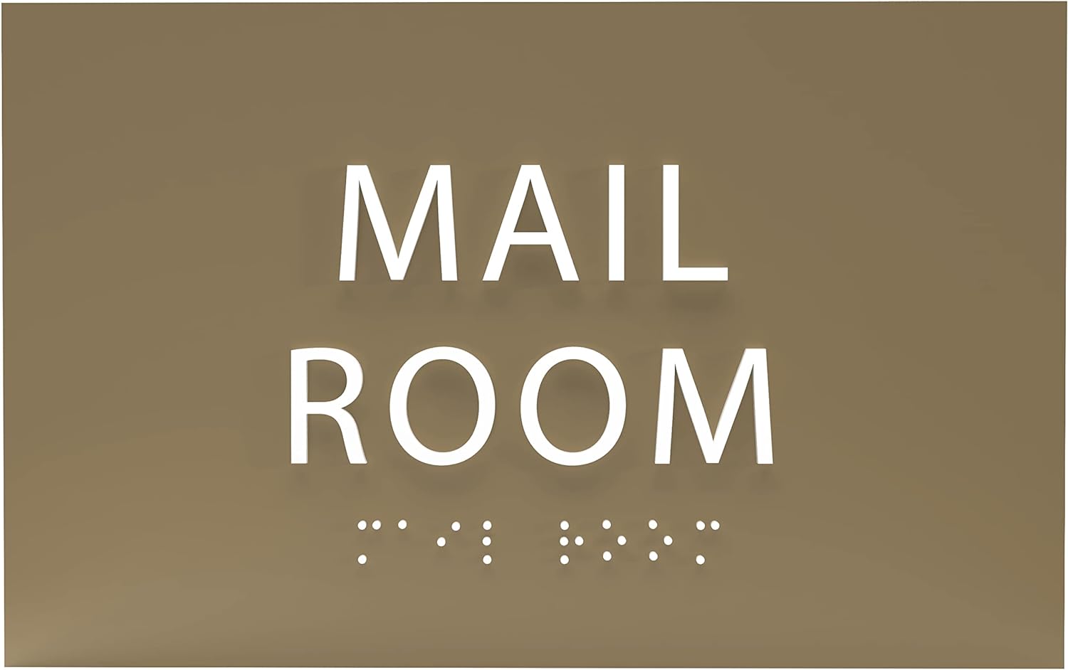 ADA CENTRAL SIGNS - 6" X4" Mail Room Sign - ADA Compliant Tactile ...