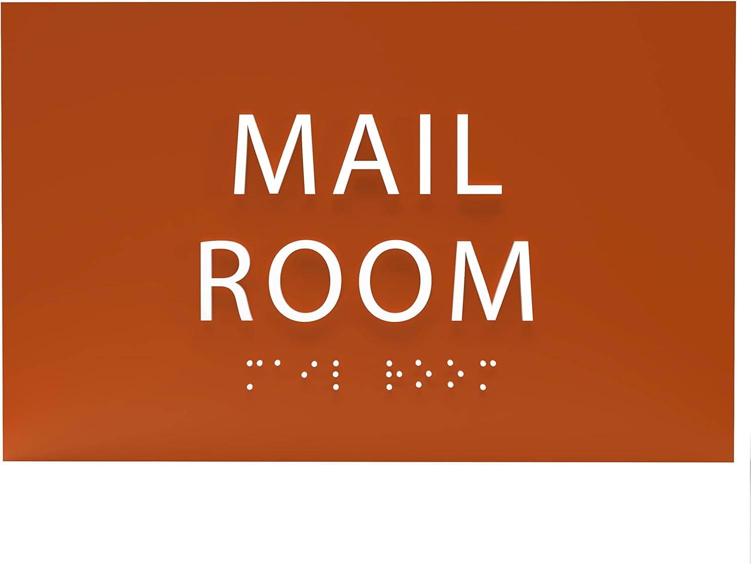 ADA CENTRAL SIGNS - 6" X4" Mail Room Sign - ADA Compliant Tactile ...