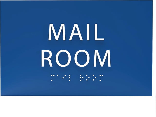 ADA CENTRAL SIGNS - 6" X4" Mail Room Sign - ADA Compliant Tactile ...