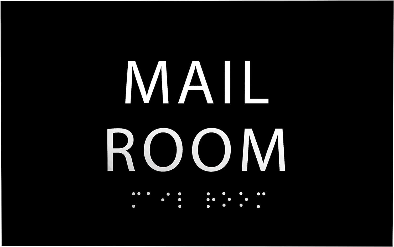 ADA CENTRAL SIGNS - 6" X4" Mail Room Sign - ADA Compliant Tactile ...
