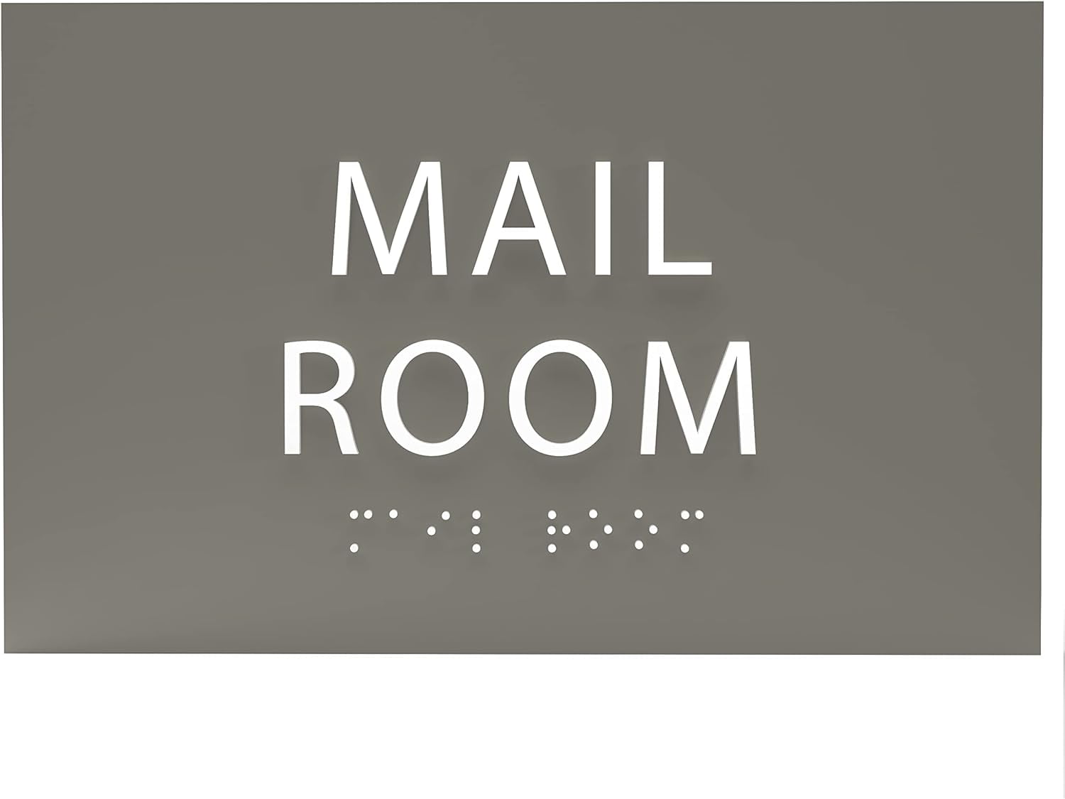 ADA CENTRAL SIGNS - 6" X4" Mail Room Sign - ADA Compliant Tactile ...