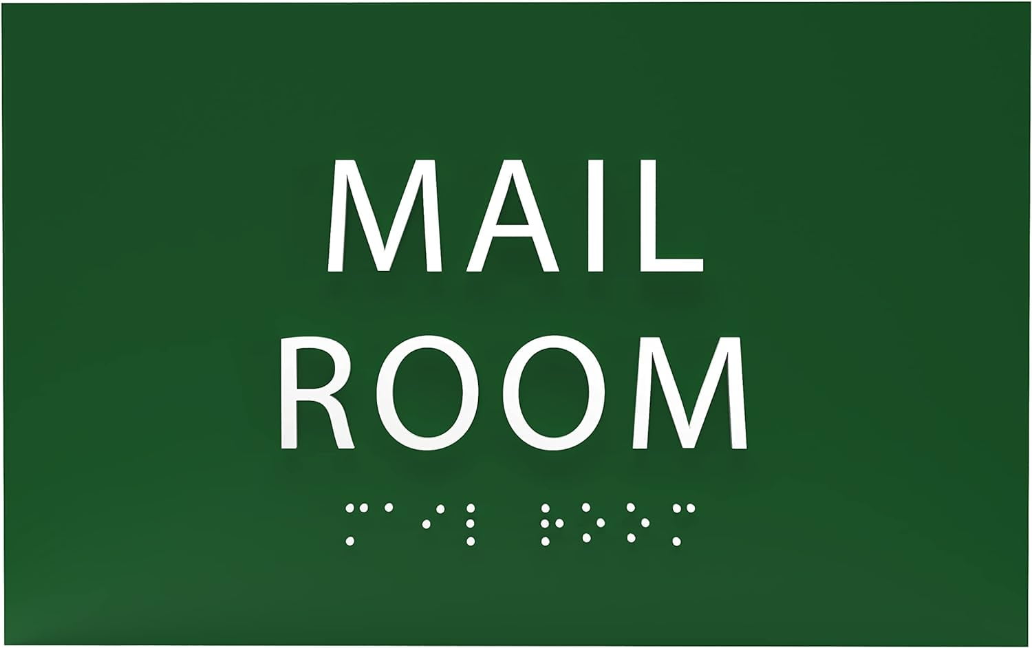 ADA CENTRAL SIGNS - 6" X4" Mail Room Sign - ADA Compliant Tactile ...