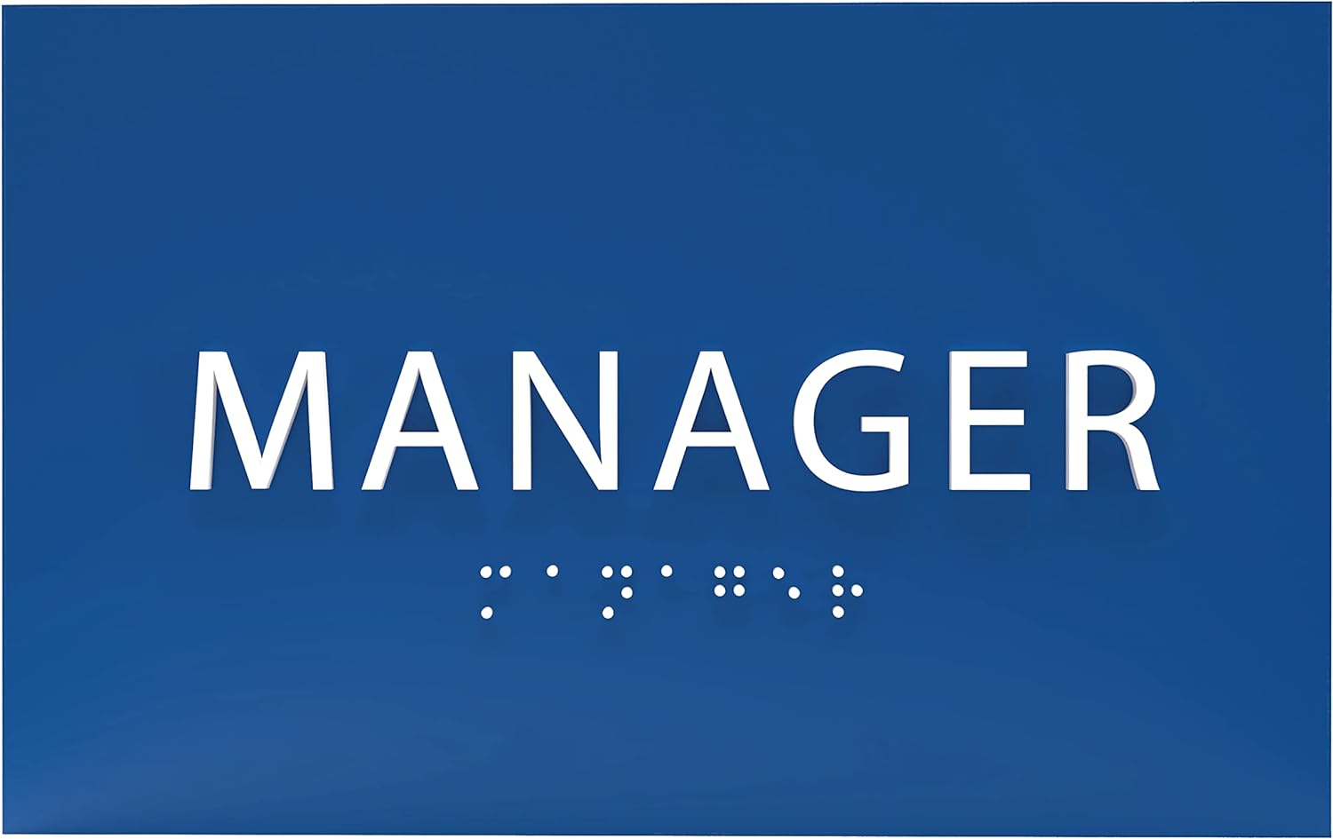 ADA CENTRAL SIGNS - 6" X4" Manager Sign - ADA Compliant Tactile ...