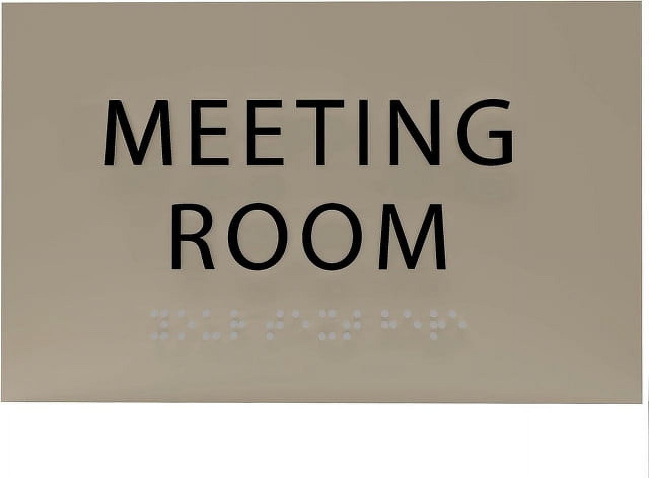 ADA CENTRAL SIGNS - 6" X4" Meeting Room Sign - ADA Compliant Tactile ...