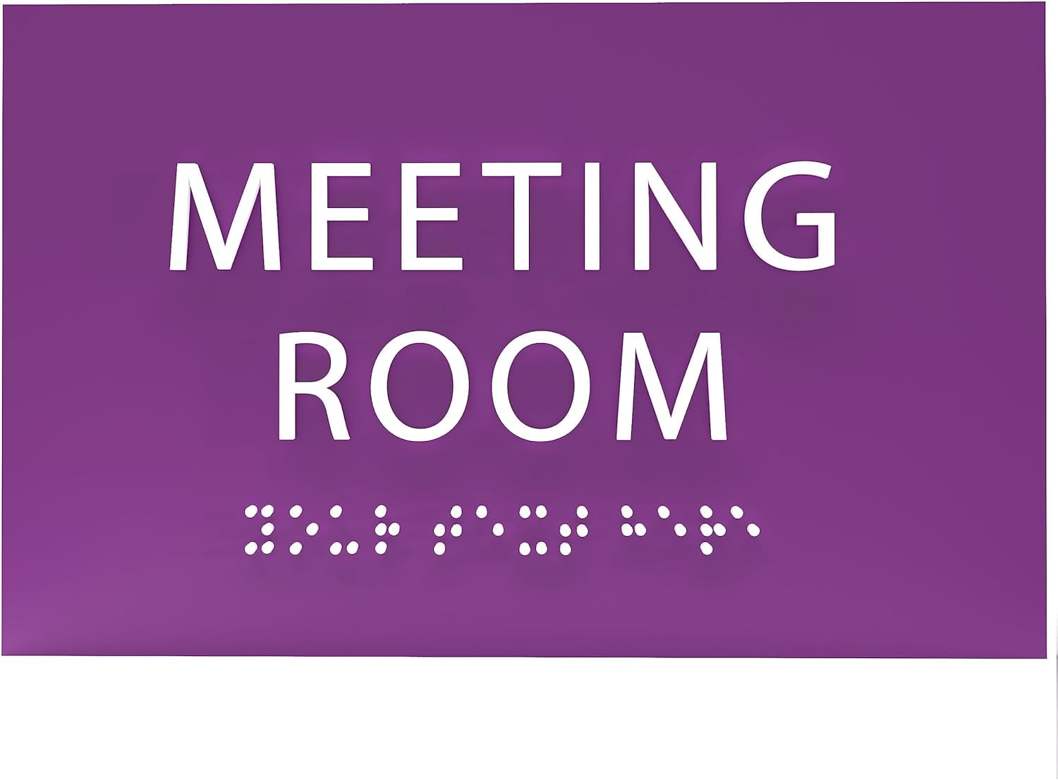 ADA CENTRAL SIGNS - 6" X4" Meeting Room Sign - ADA Compliant Tactile ...