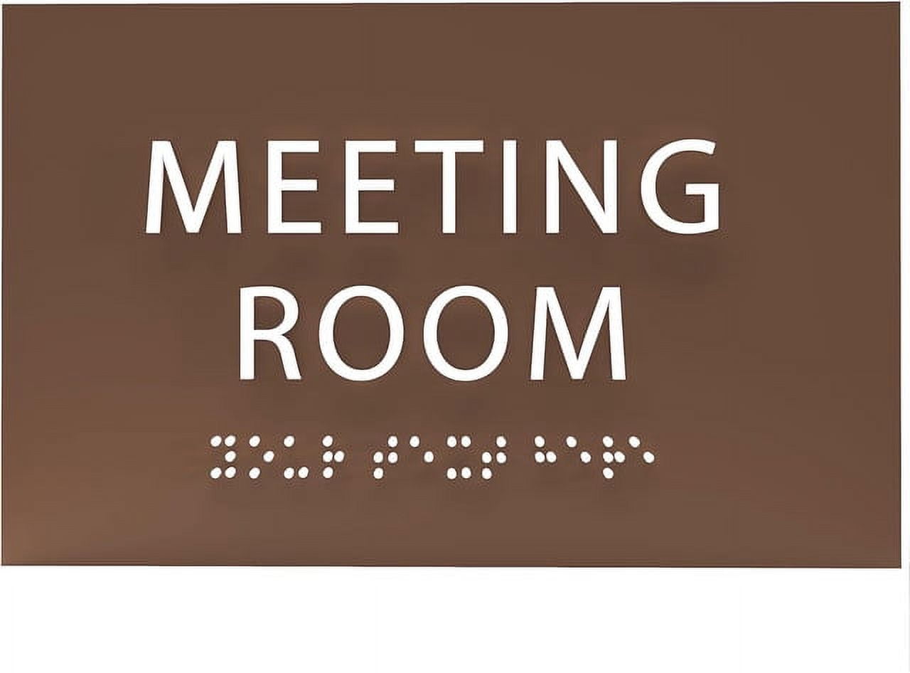 ADA CENTRAL SIGNS - 6" X4" Meeting Room Sign - ADA Compliant Tactile ...