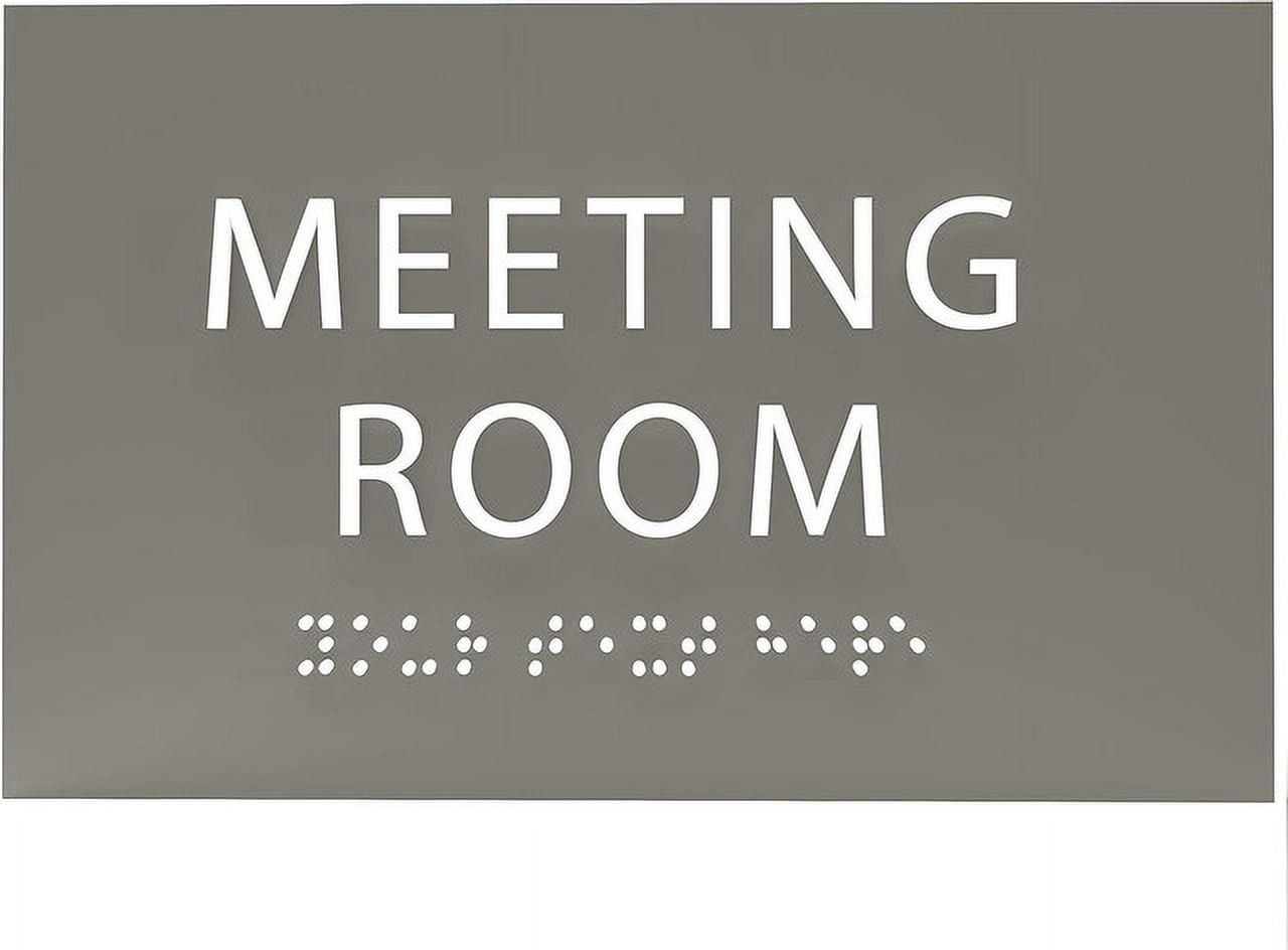 ADA CENTRAL SIGNS - 6" X4" Meeting Room Sign - ADA Compliant Tactile ...