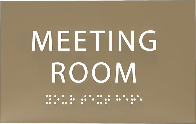 ADA CENTRAL SIGNS - 6" X4" Meeting Room Sign - ADA Compliant Tactile ...
