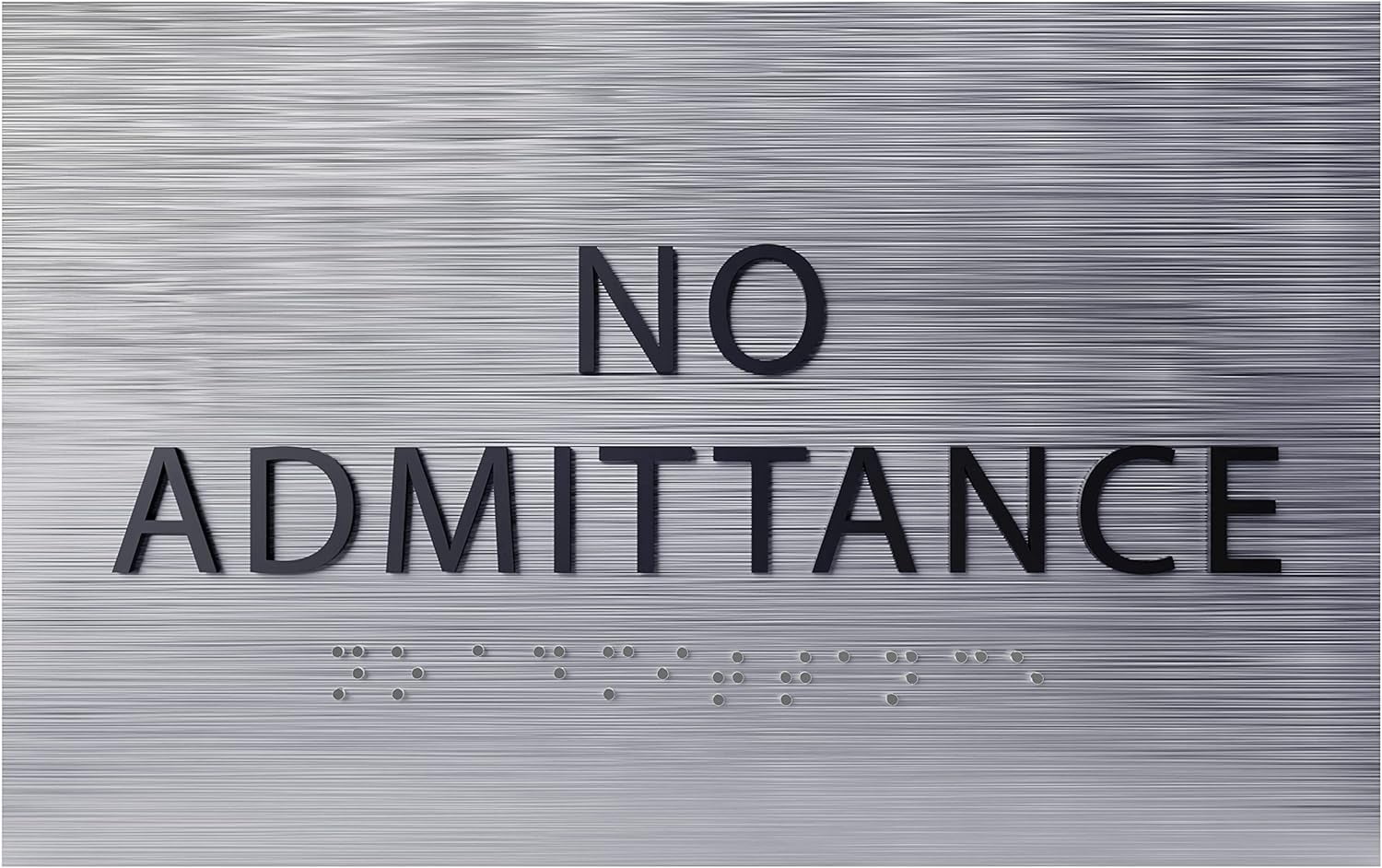 ADA CENTRAL SIGNS - 6" X4" No Admittance Sign - ADA Compliant Tactile ...