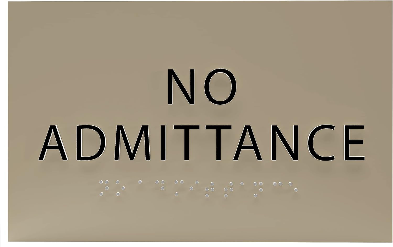 ADA CENTRAL SIGNS - 6" X4" No Admittance Sign - ADA Compliant Tactile ...