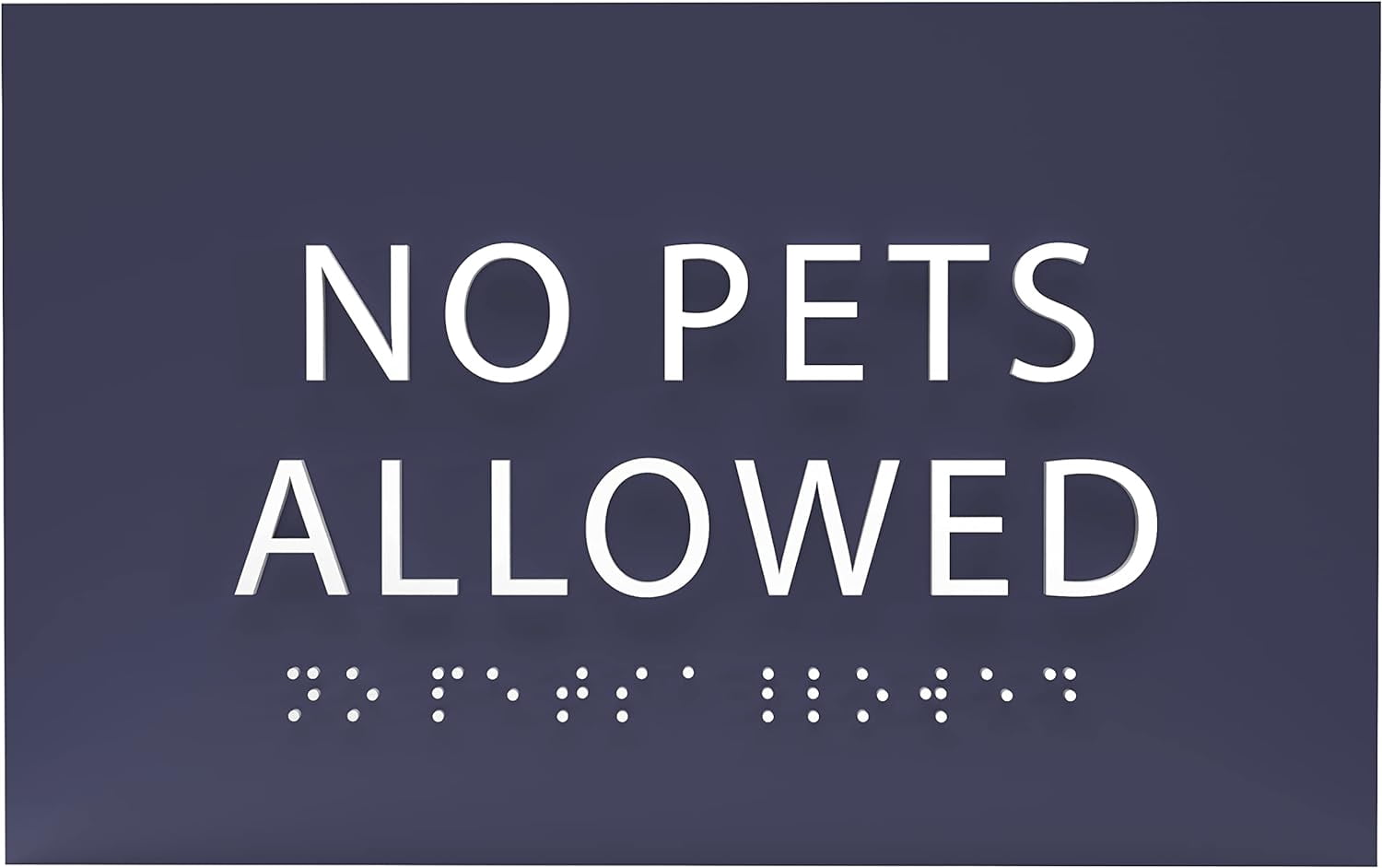 ADA CENTRAL SIGNS - 6" X4" No Pets Allowed Sign - ADA Compliant Tactile ...