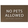 ADA CENTRAL SIGNS - 6" X4" No Pets Allowed Sign - ADA Compliant Tactile ...