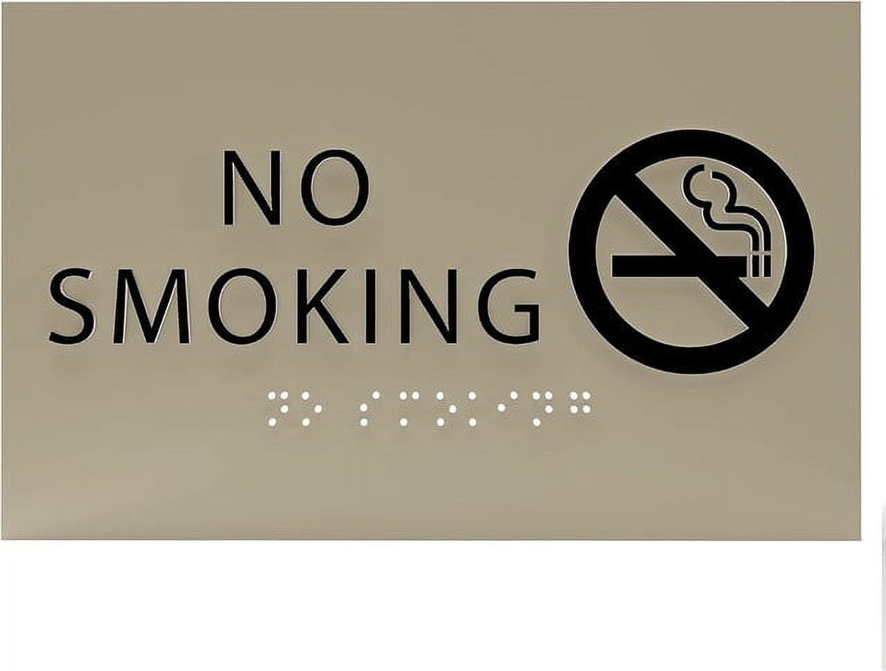 ADA CENTRAL SIGNS - 6" X4" No Smoking Sign - ADA Compliant Tactile ...
