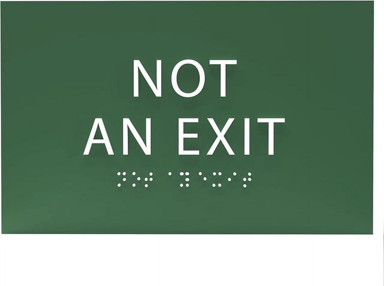ADA CENTRAL SIGNS - 6" X4" Not An Exit Sign - ADA Compliant Tactile ...