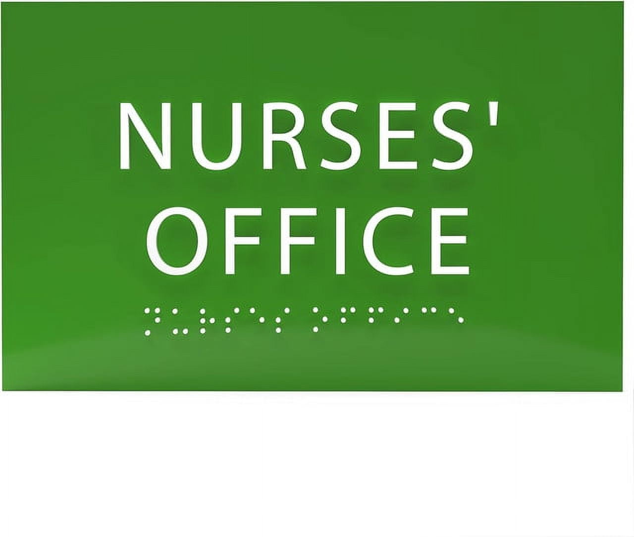 ADA CENTRAL SIGNS - 6" X4" Nurse’s Office Sign - ADA Compliant Tactile ...