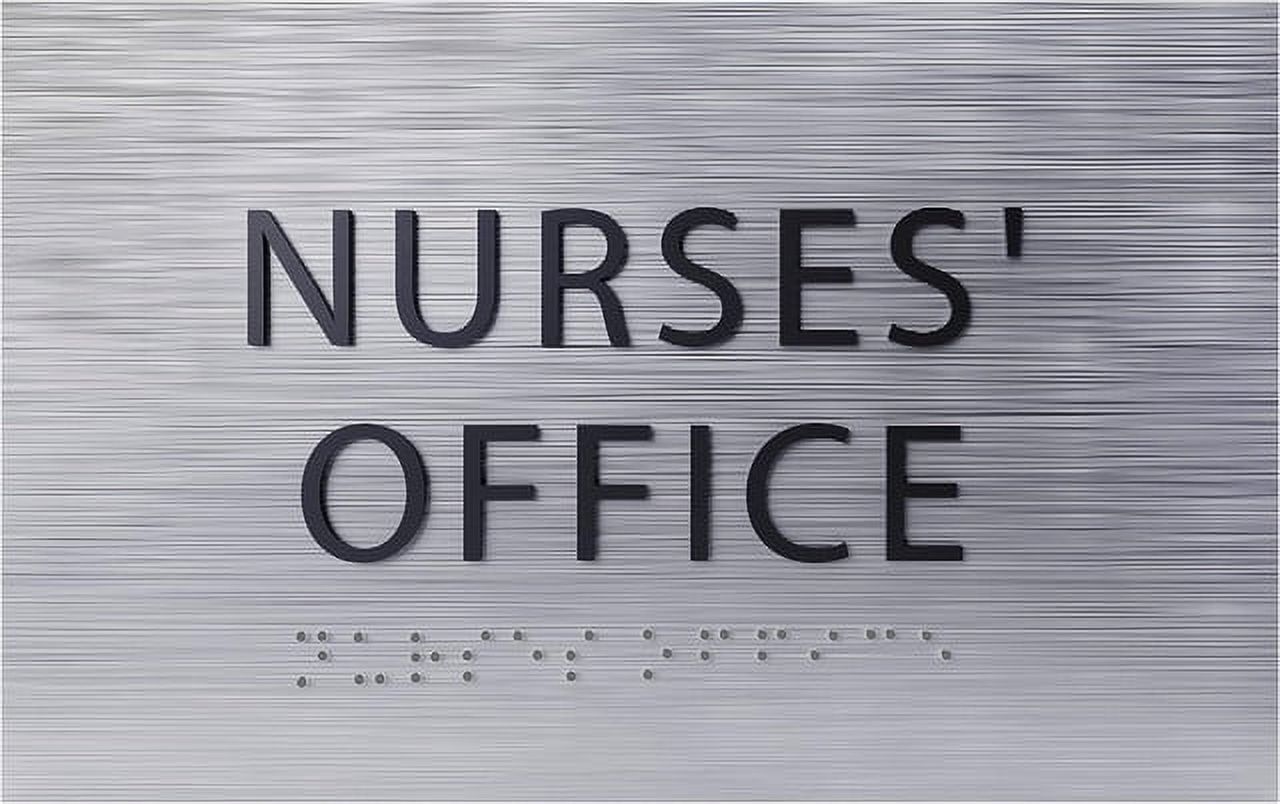 ADA CENTRAL SIGNS - 6" X4" Nurse’s Office Sign - ADA Compliant Tactile ...