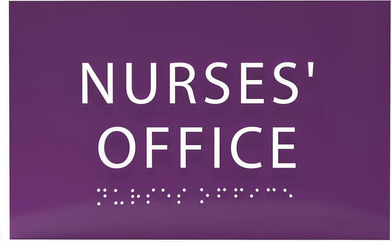ADA CENTRAL SIGNS - 6" X4" Nurse’s Office Sign - ADA Compliant Tactile ...