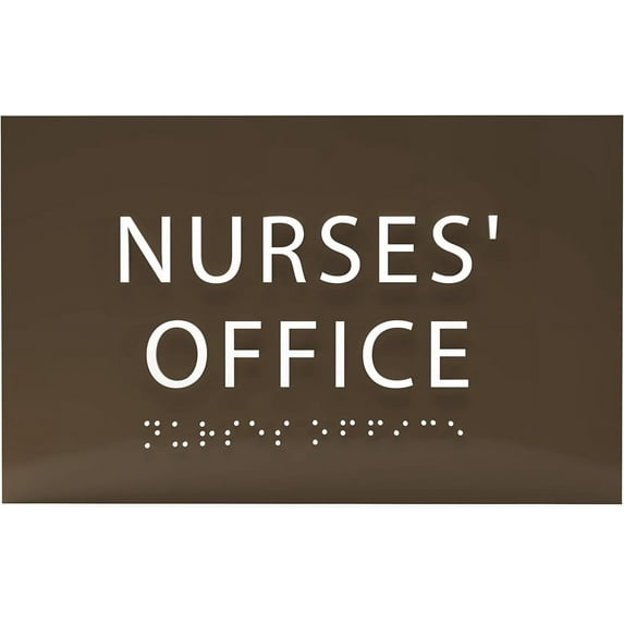 ADA CENTRAL SIGNS - 6" X4" Nurse’s Office Sign - ADA Compliant Tactile ...