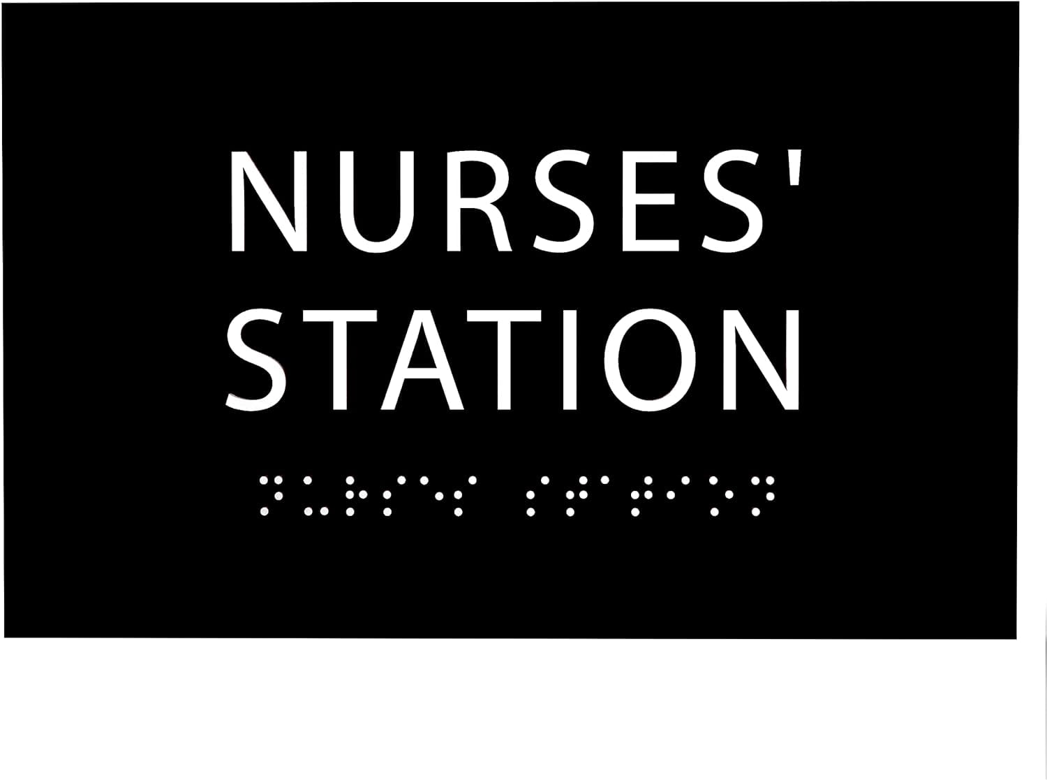 ADA CENTRAL SIGNS - 6" X4" Nurses Station Sign - ADA Compliant Tactile ...