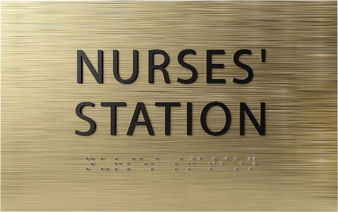 ADA CENTRAL SIGNS - 6" X4" Nurses Station Sign - ADA Compliant Tactile ...