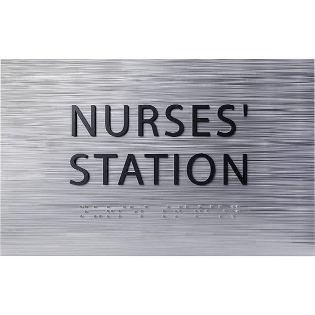 ADA CENTRAL SIGNS - 6" X4" Nurses Station Sign - ADA Compliant Tactile ...