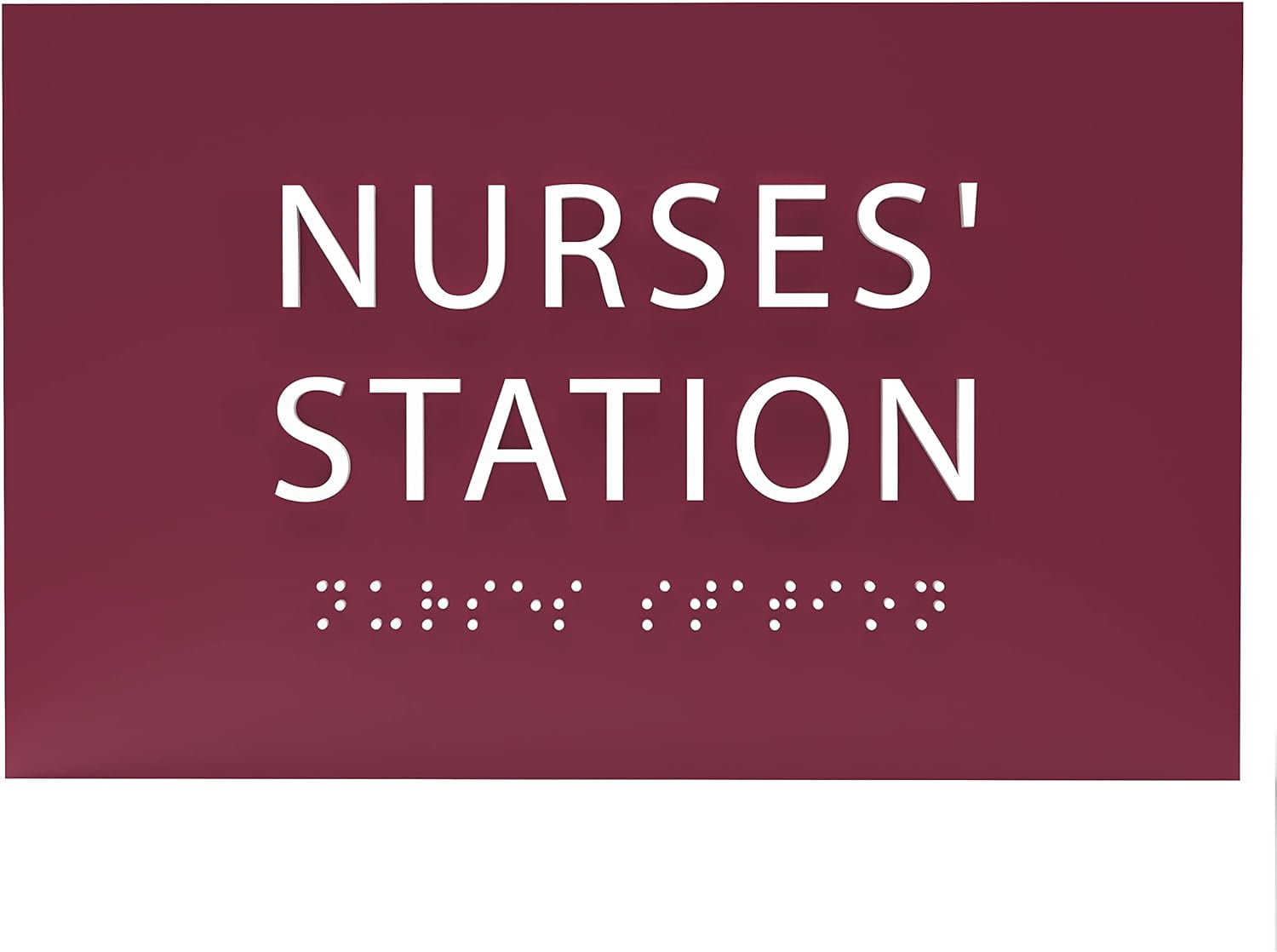 ADA CENTRAL SIGNS - 6" X4" Nurses Station Sign - ADA Compliant Tactile ...
