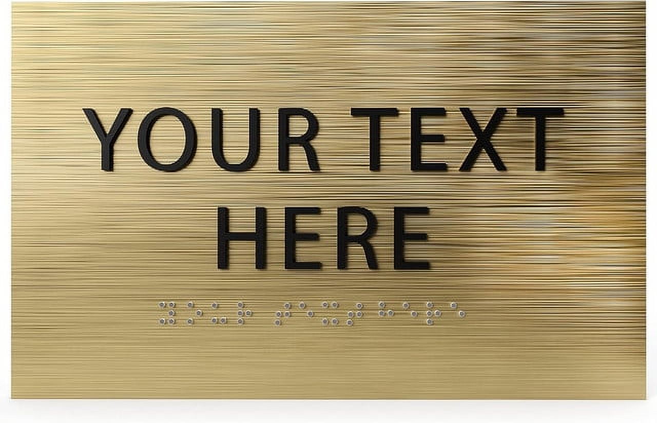 ADA CENTRAL SIGNS - 6" X4" Personalized Custom Sign- Tactile Graphics ...