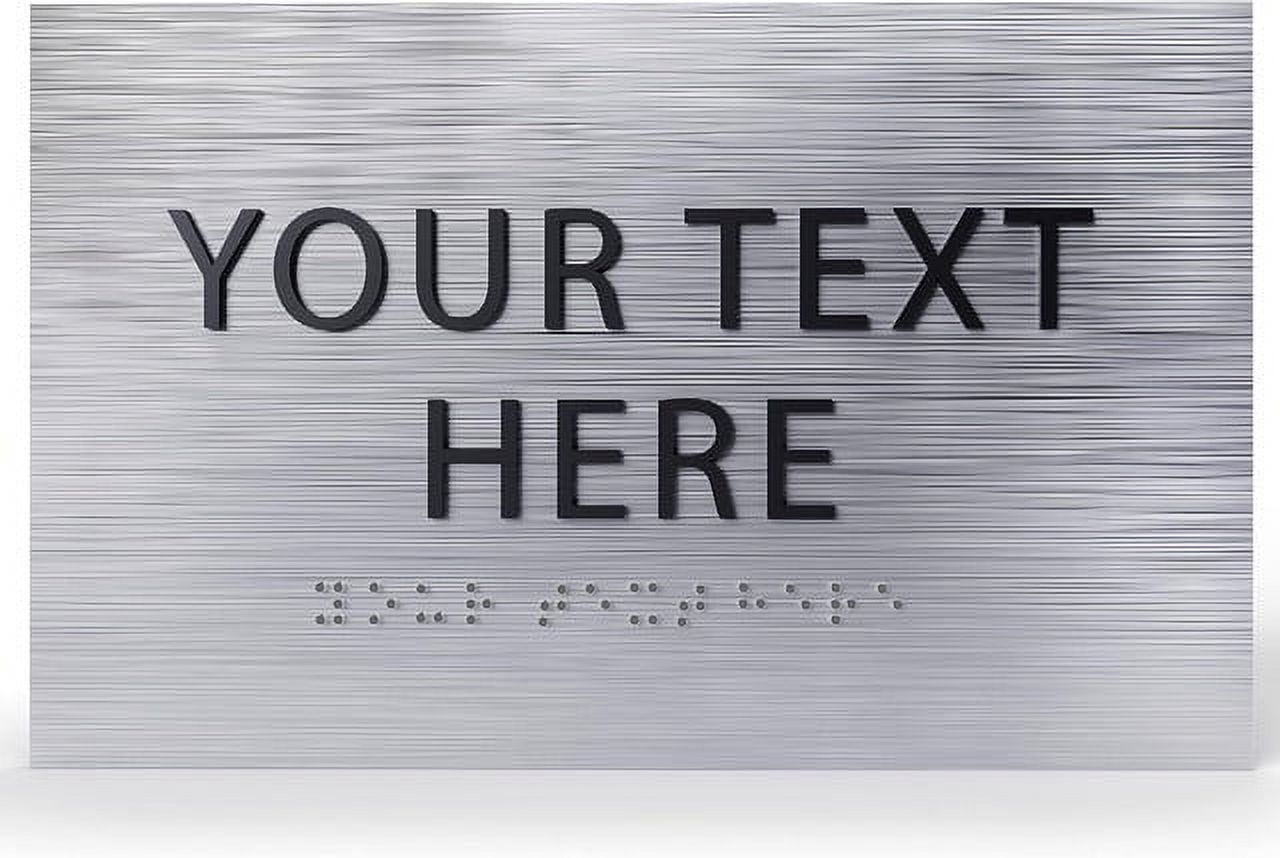 ADA CENTRAL SIGNS - 6" X4" Personalized Custom Sign- Tactile Graphics ...